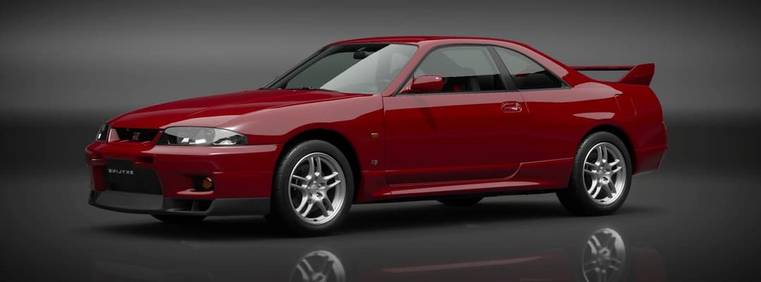 Nissan R33 GT-R V•spec '97 with engine swap RB26DETT-Mine's in GT7 - gtplus