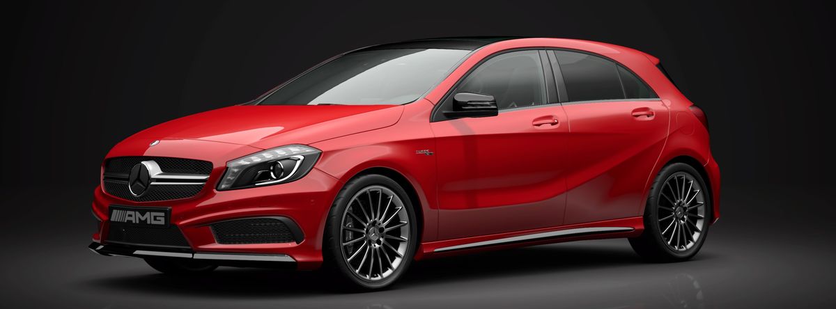 AMG A 45 AMG '13 with engine swap M159-AMG-GT3-'20 in GT7 - gtplus