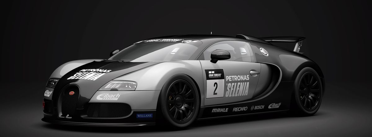 Bugatti Veyron Gr.4 with engine swap LS7-BRZ in GT7 - gtplus