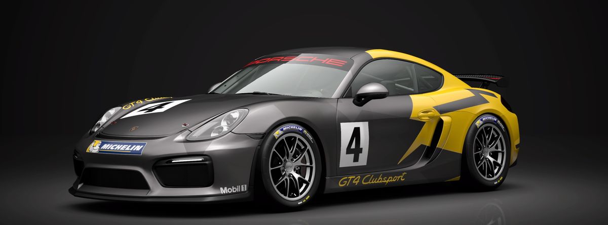 Porsche Cayman GT4 Clubsport '16 with engine swap MDYA-911 in GT7 - gtplus