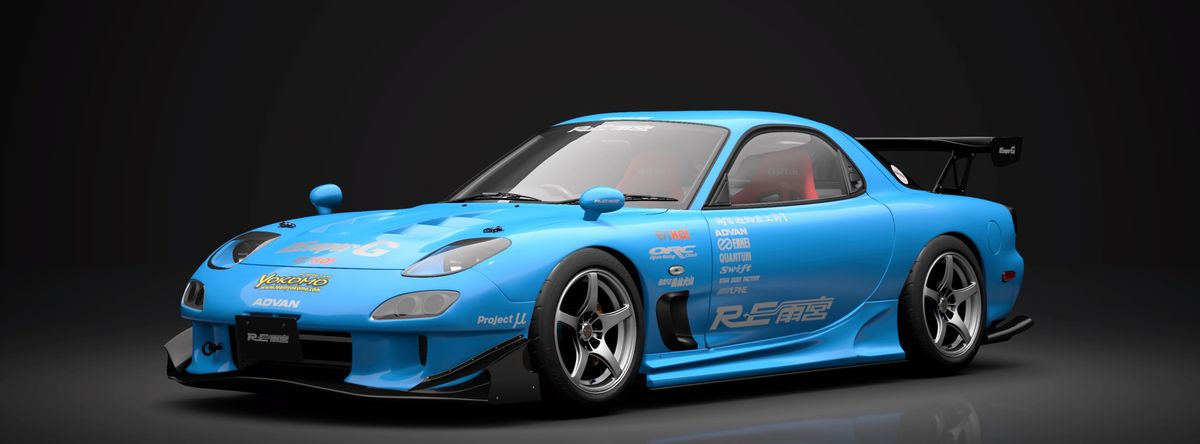 RE Amemiya FD3S RX-7 with engine swap LS7-Rampage in GT7 - gtplus